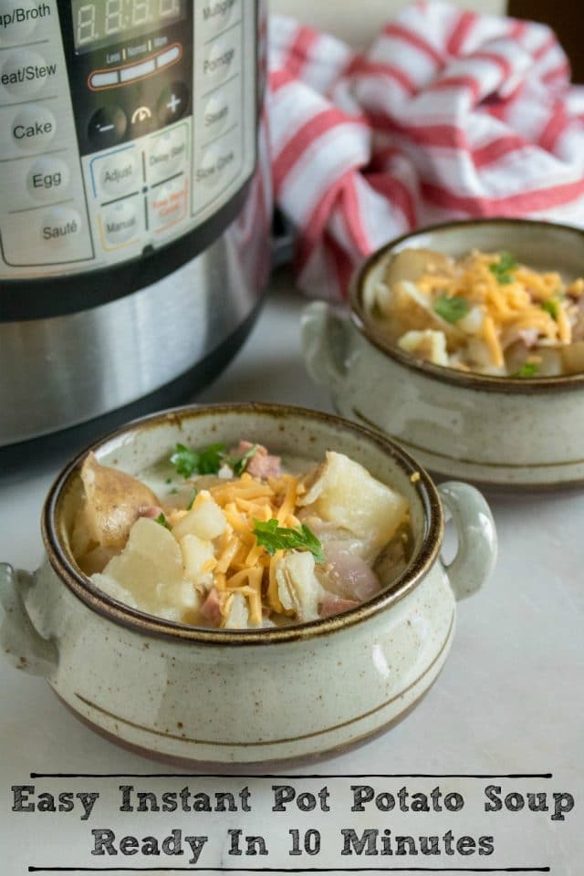 Easy Instant Pot Potato Soup Ready In 10 Minutes - Acadiana's Thrifty Mom