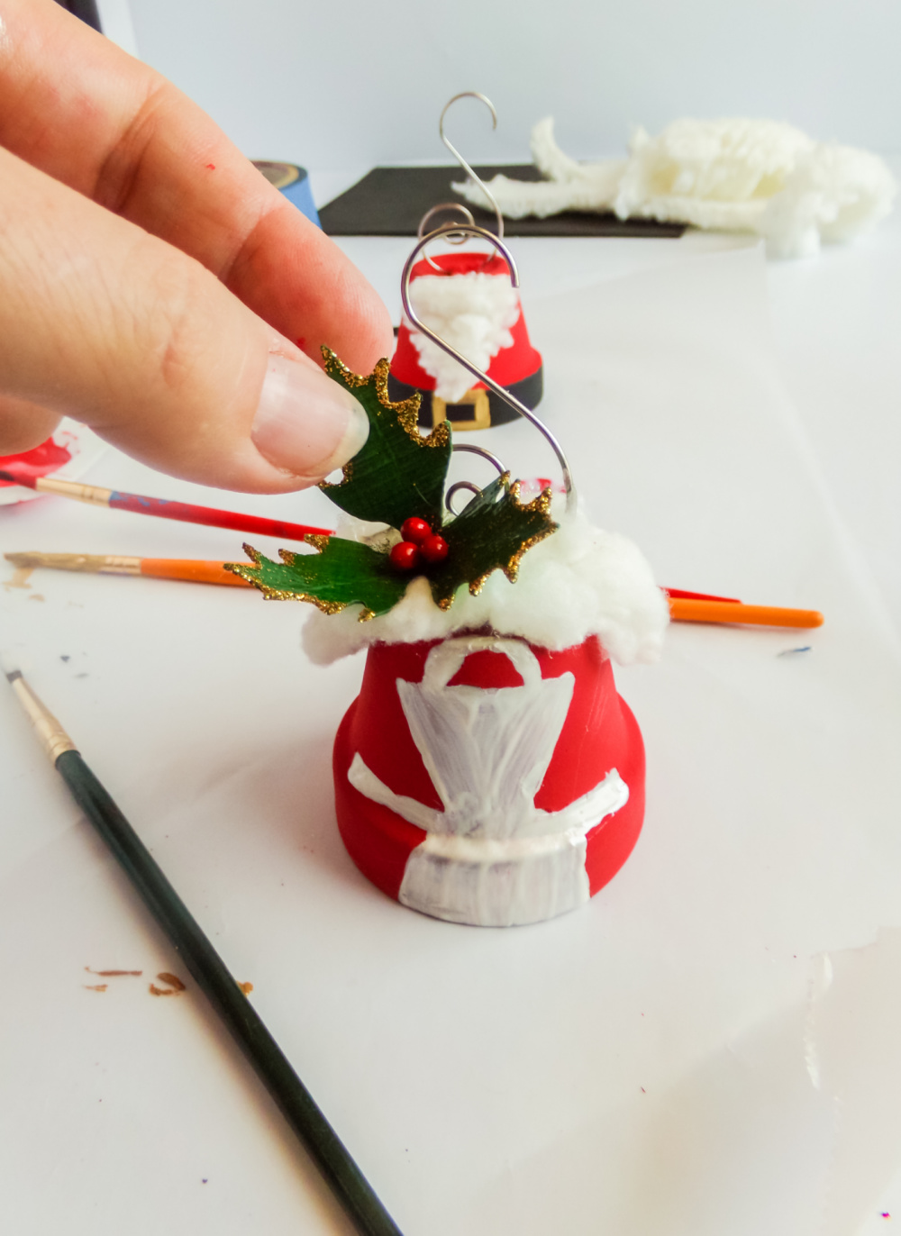 Santa and Mrs. Claus TerraCotta Bell Ornament Craft - Acadiana's ...